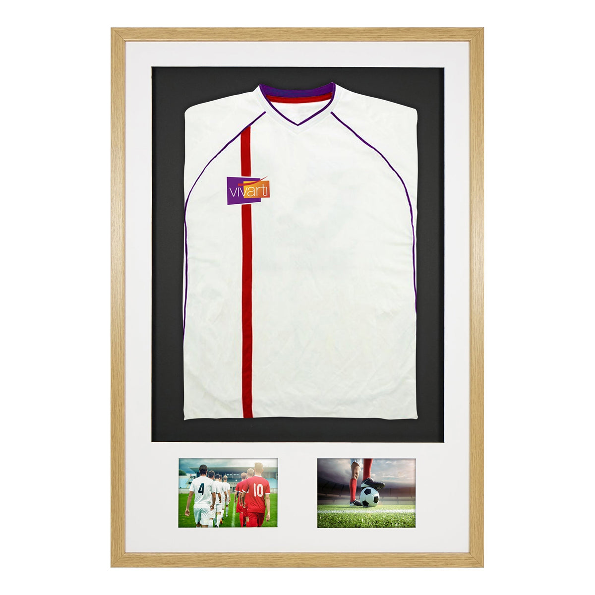 Vivarti DIY Sports Shirt Display 3D + Double Aperture Oak Frame ...